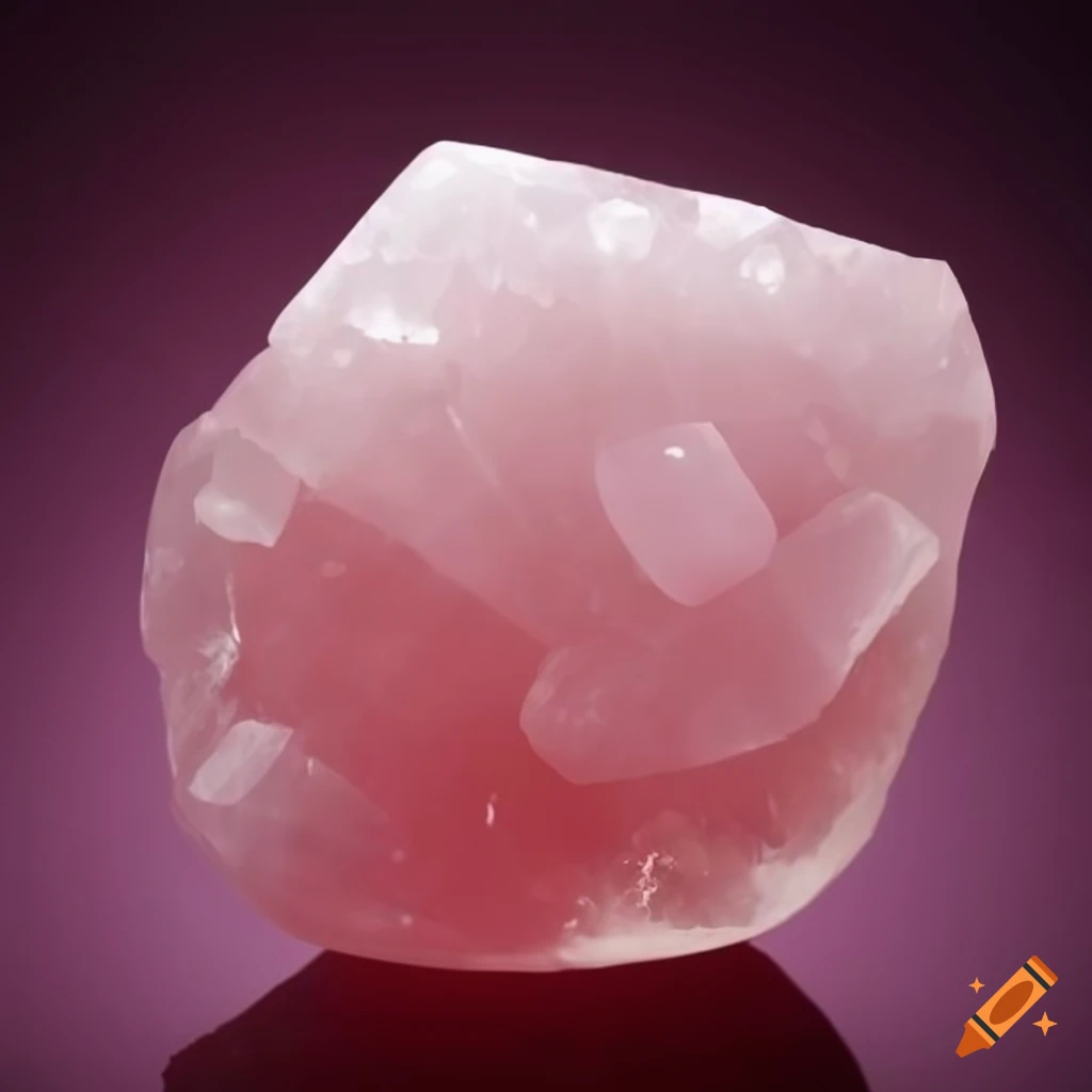 Rose quartz crystal on Craiyon
