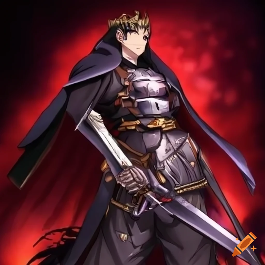 Anime swordsman military commander in magicami on Craiyon