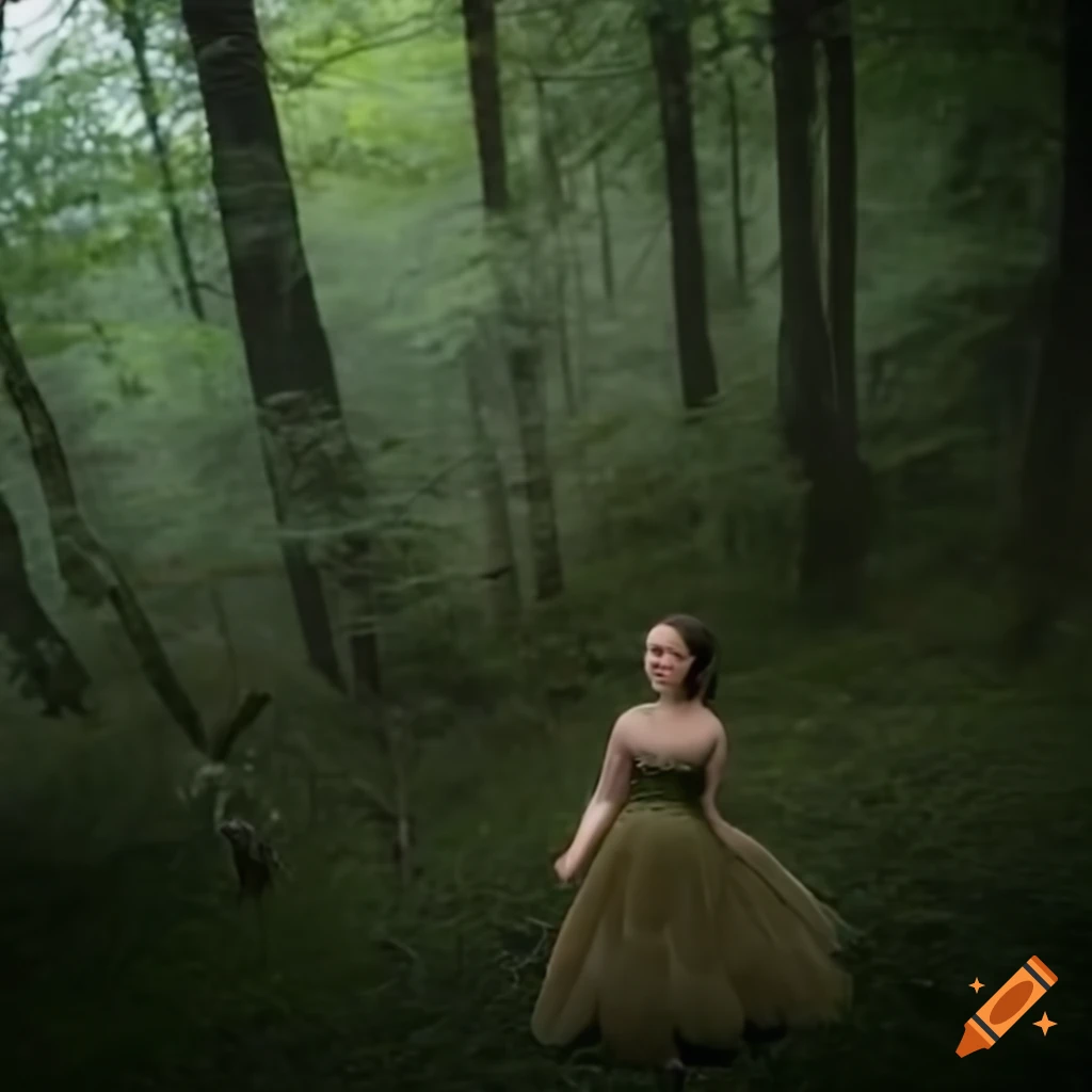 Faerie flying in the woods on Craiyon