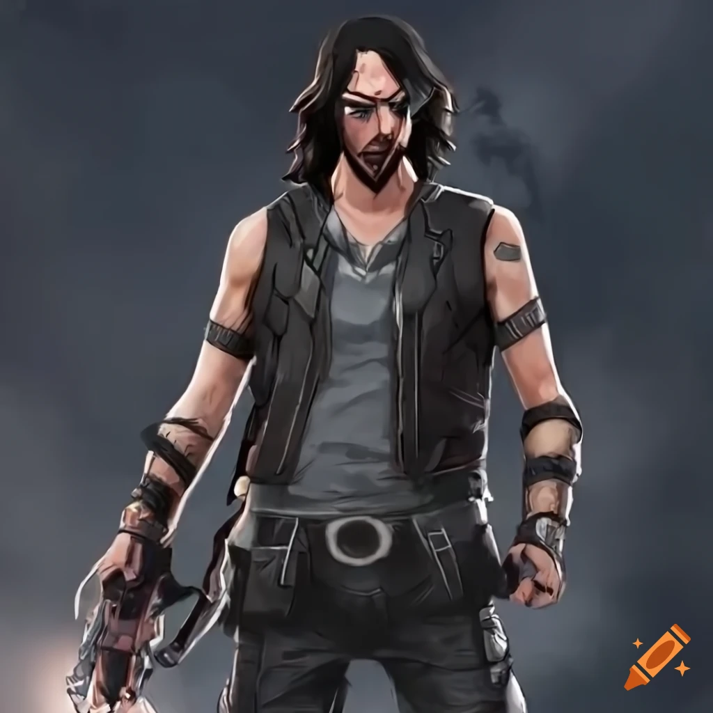 Johnny silverhand character on Craiyon