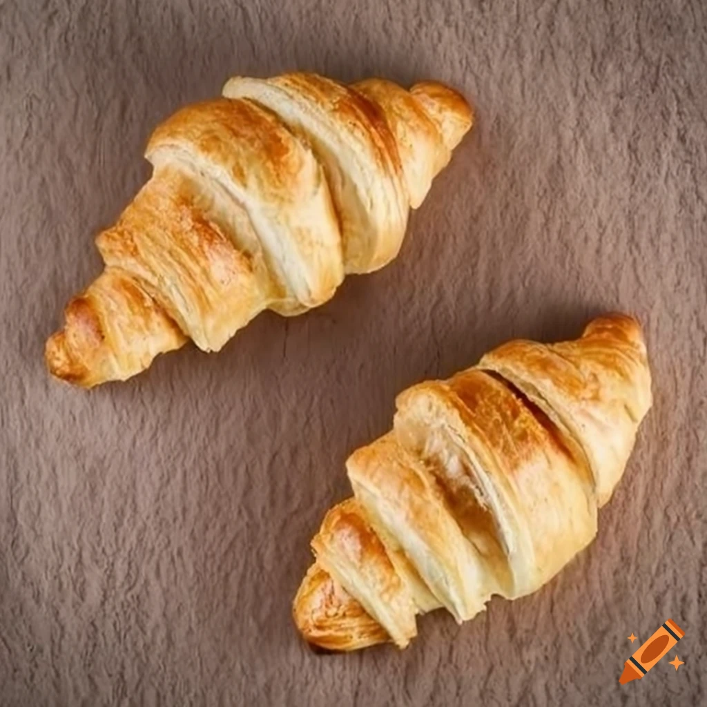 Two croissants from above on Craiyon