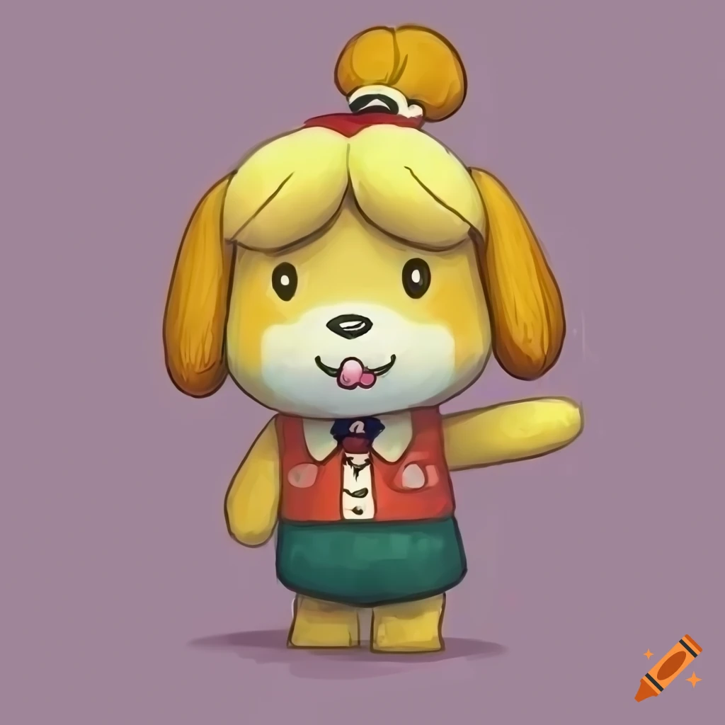 Isabelle in Sanrio's Hello Kitty style on Craiyon