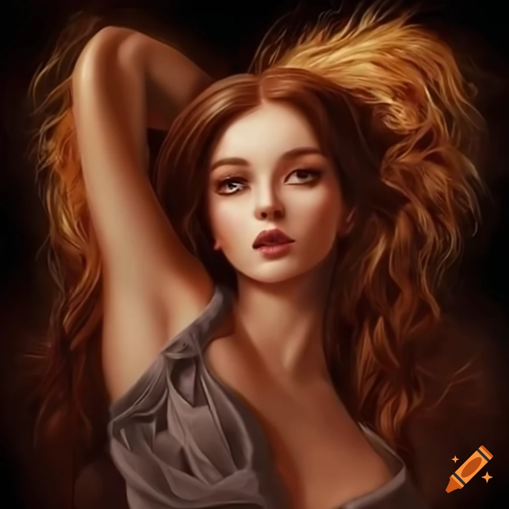 Beautiful lady on Craiyon