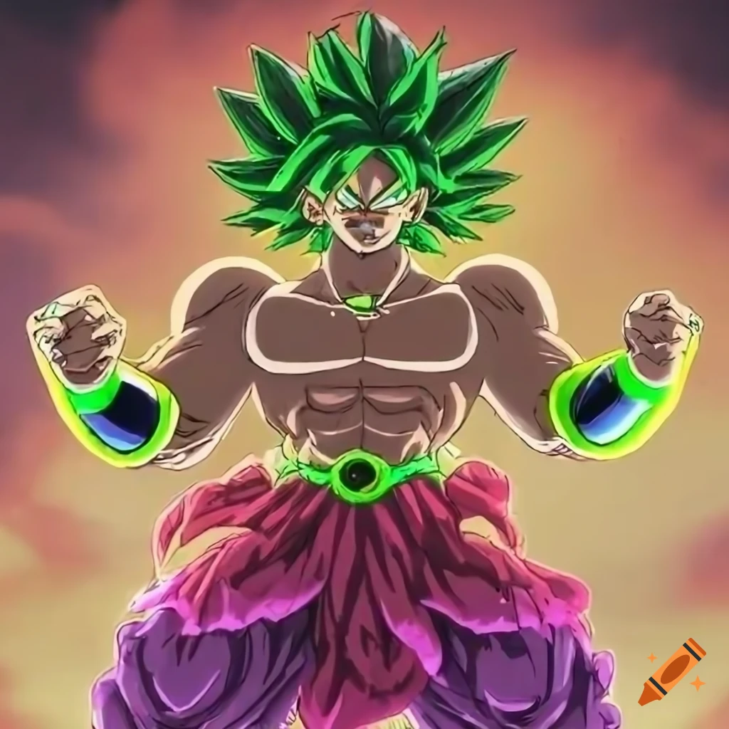 Highly detailed art of broly in trevor henderson style on Craiyon