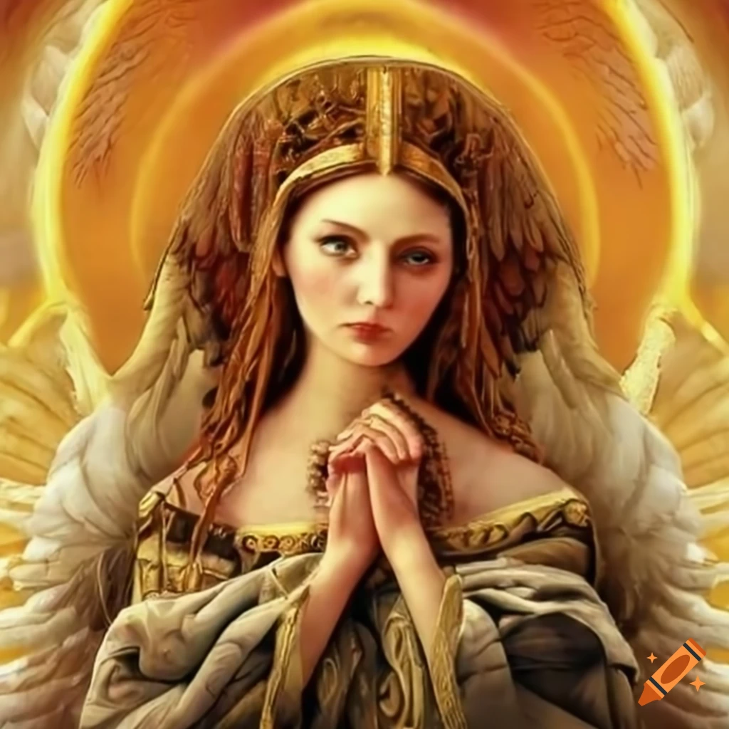 Victorious ukrainian angel on Craiyon