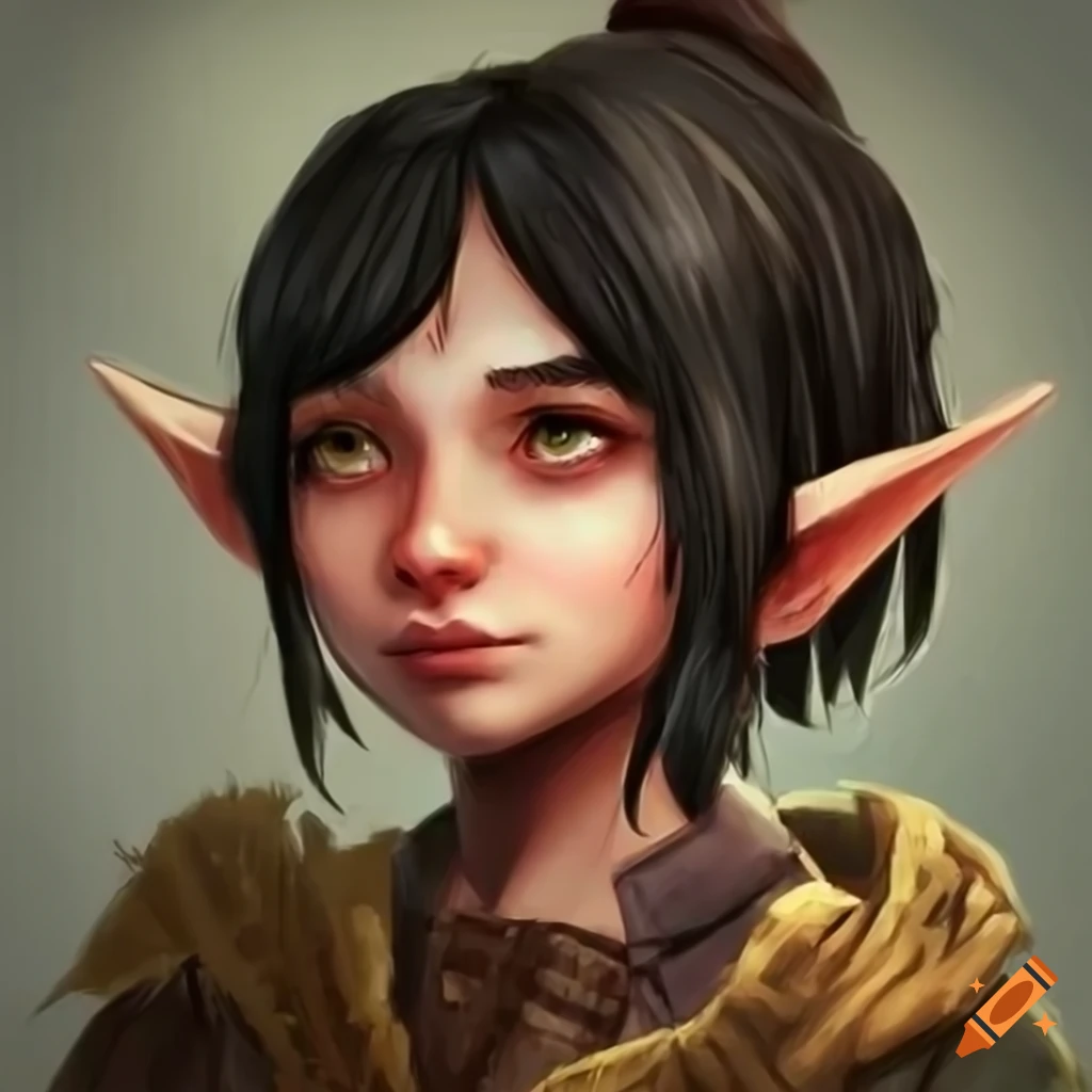 Adventurous female Kender, elf, and gnome with farmer clothes in D&D ...