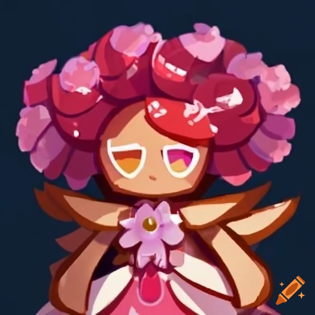 Cookie run - carnation flower cookie on Craiyon