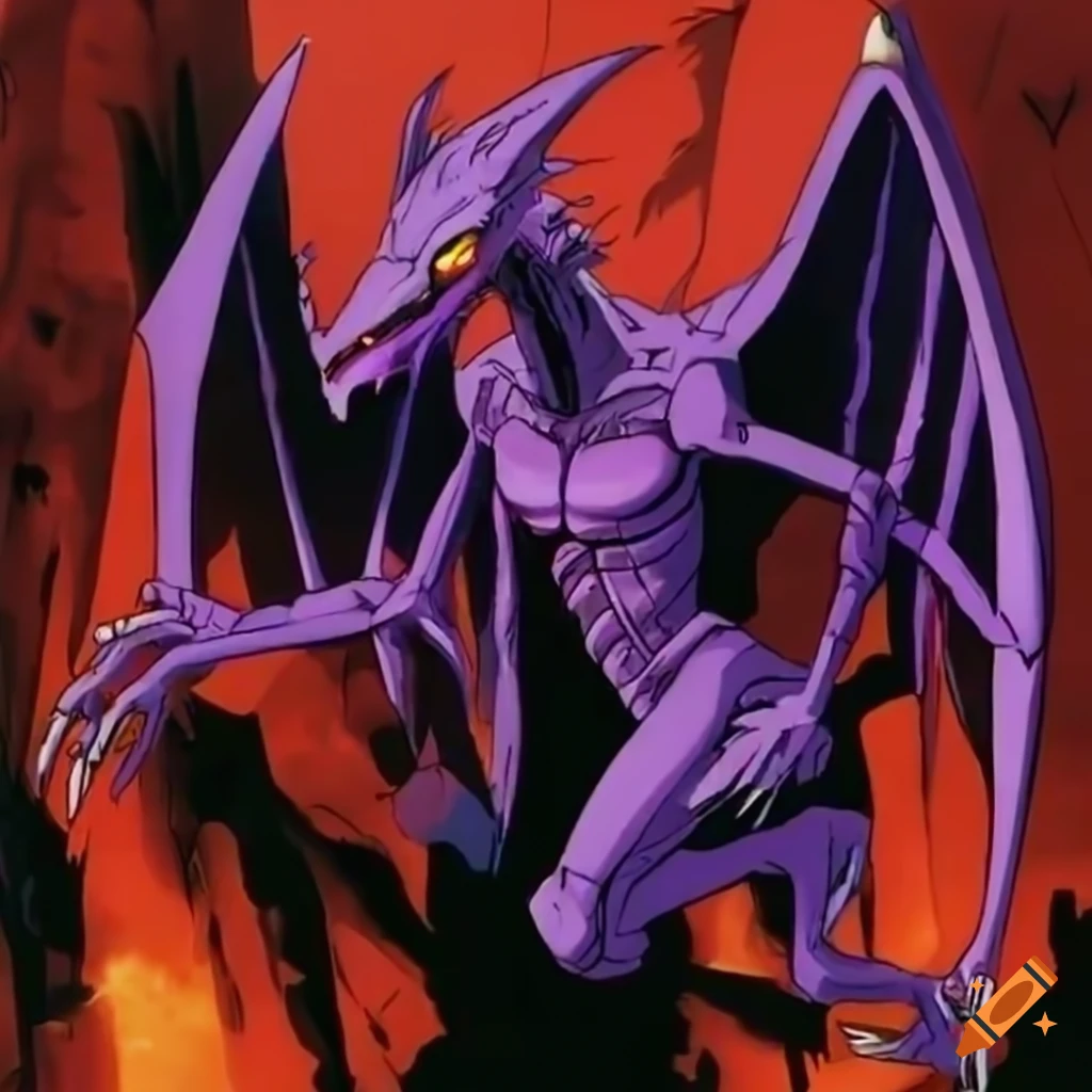 Anime ova character inspired by ridley from metroid on Craiyon