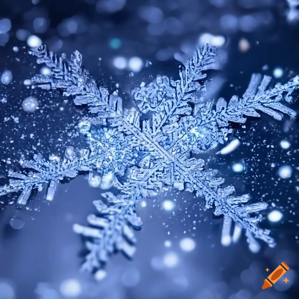 Detailed glittering snowflake inside a snowglobe on Craiyon