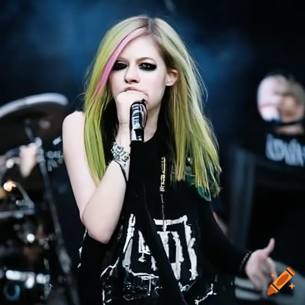 Avril lavigne in a metal band on Craiyon