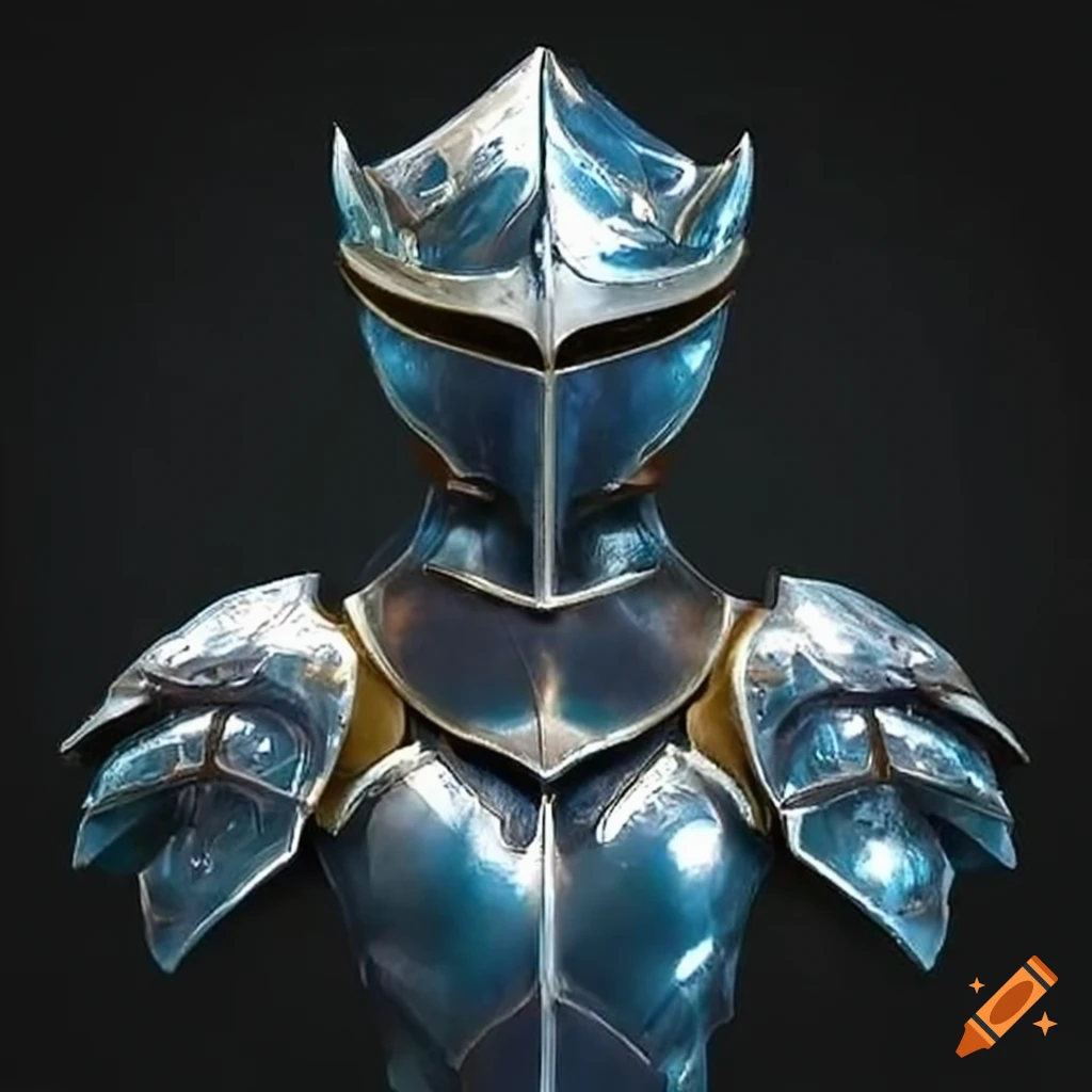 Front view of majestic magic armor on Craiyon