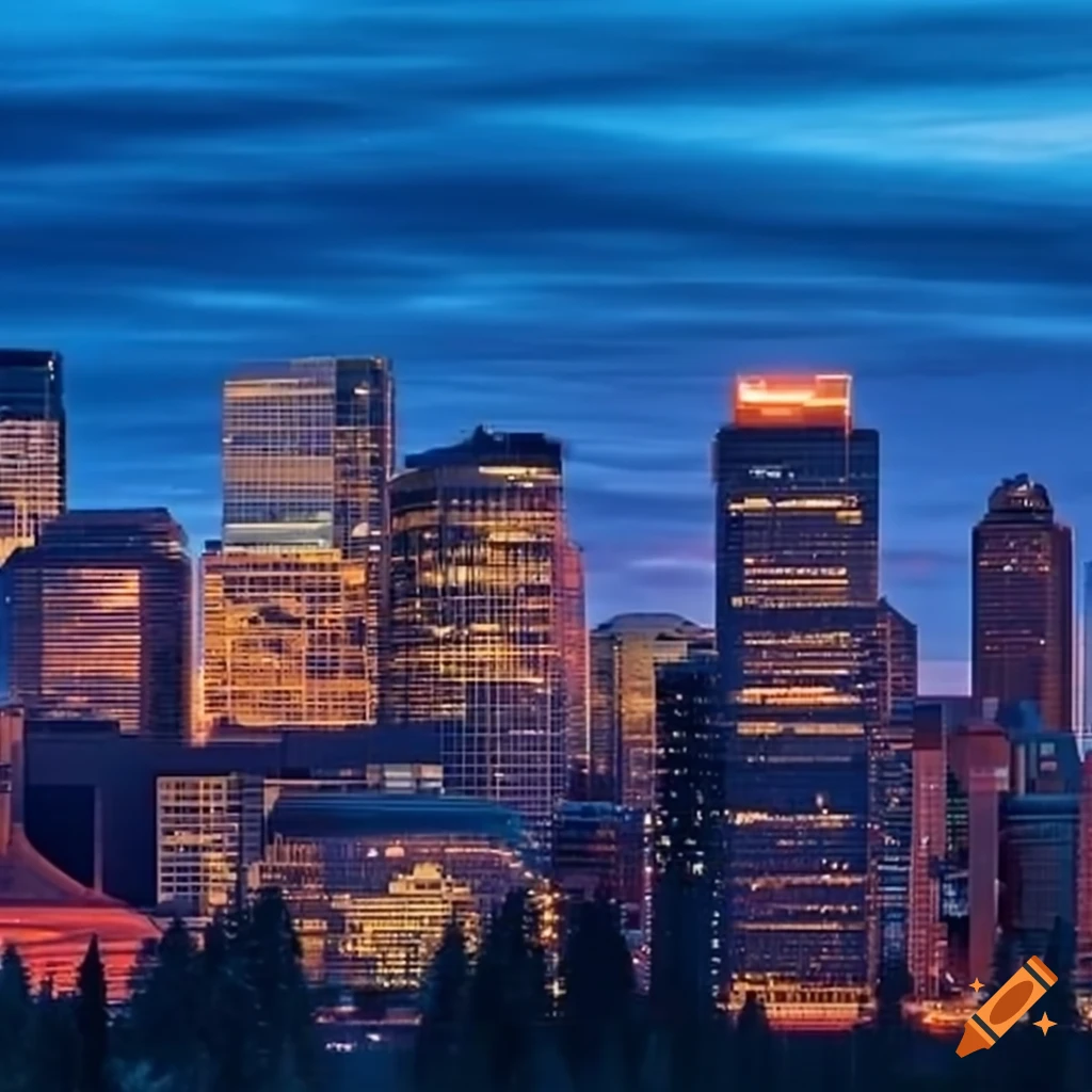 Calgary futuristic cityscape in 2100 on Craiyon