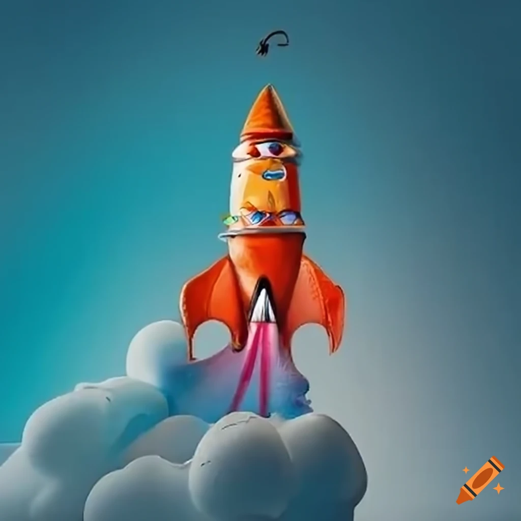 Disney character with ice cream and rocket on Craiyon