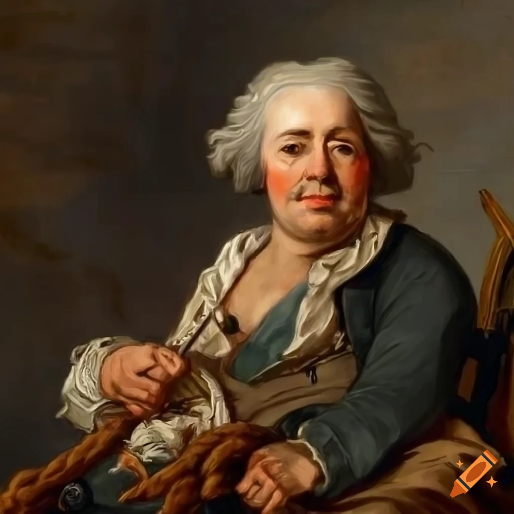 Hombre atando a un perro con una cuerda para cazar jabalí (pintura del ...