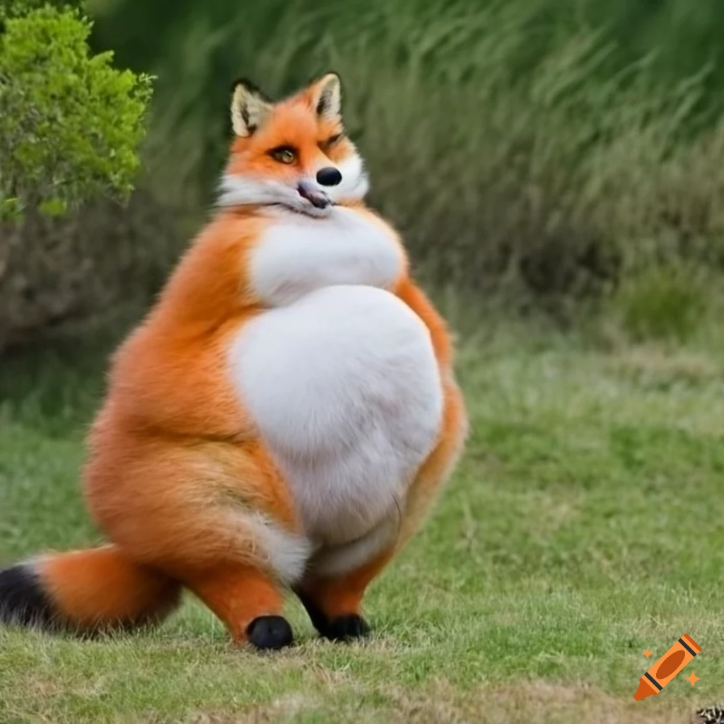 Anthro fox in curvy female form, animal photography on Craiyon