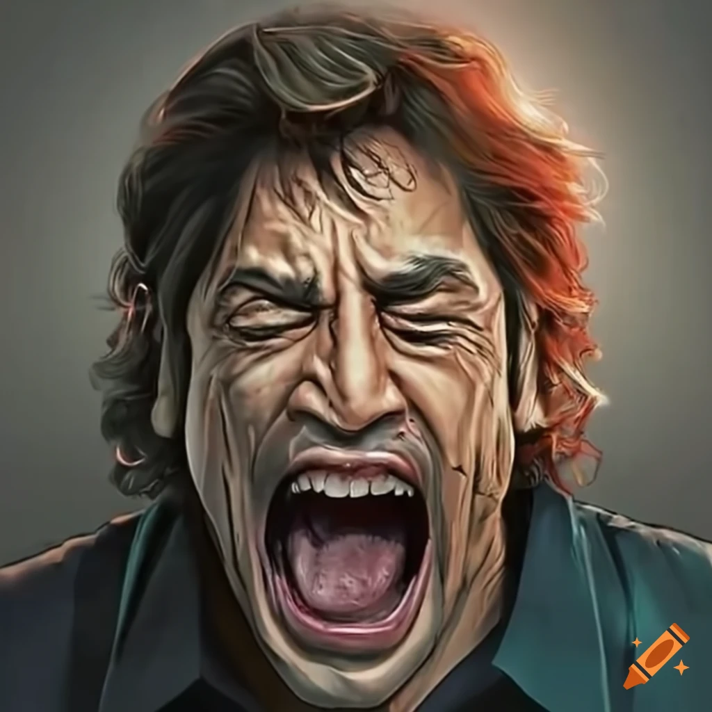 Actor portraying intense emotion on Craiyon