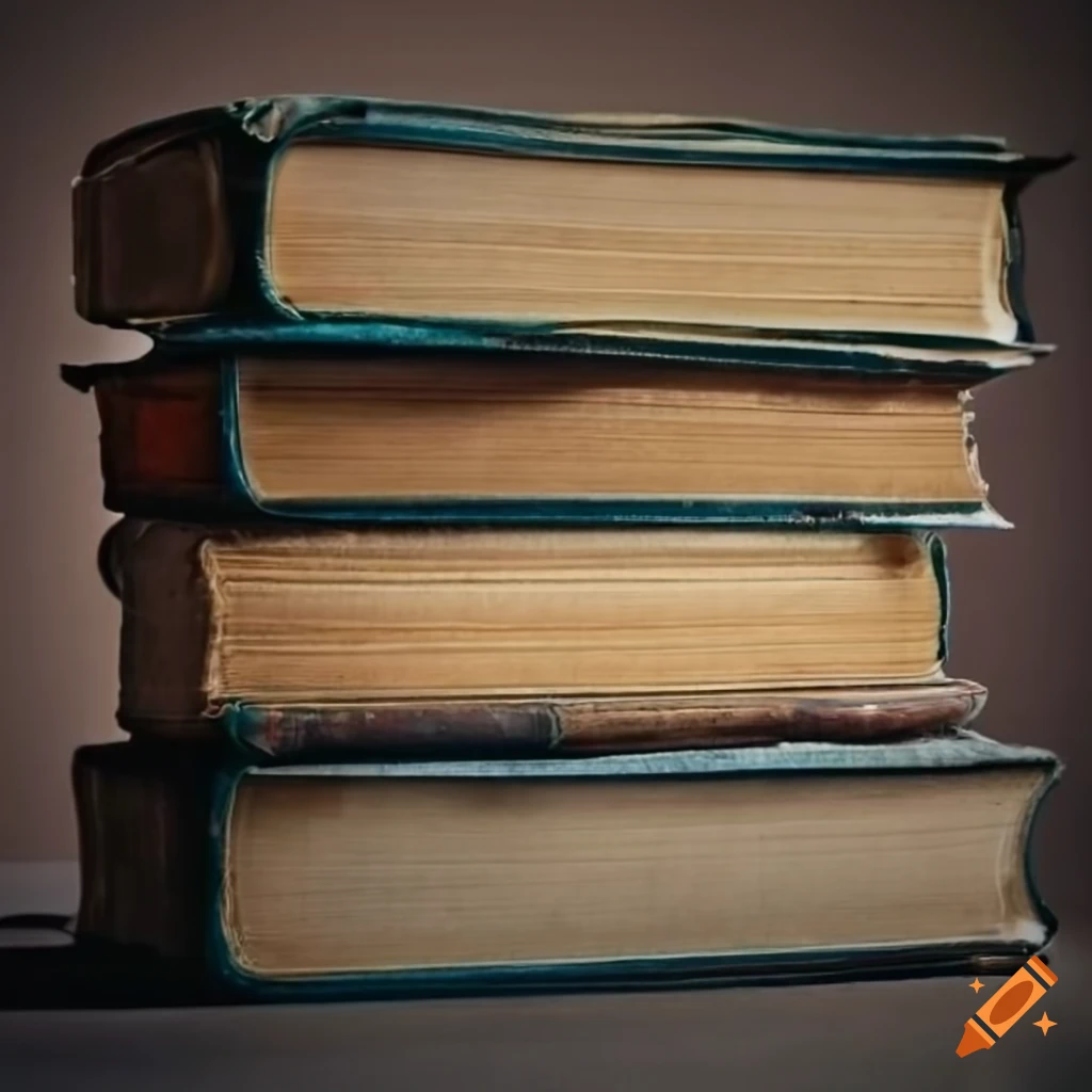 Three old books on Craiyon