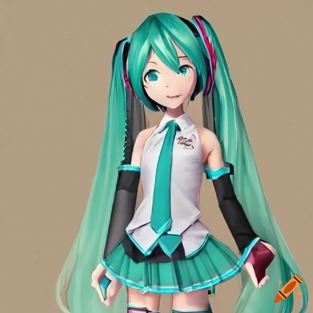 Vocaloid character miku holding a small person with big versus small ...