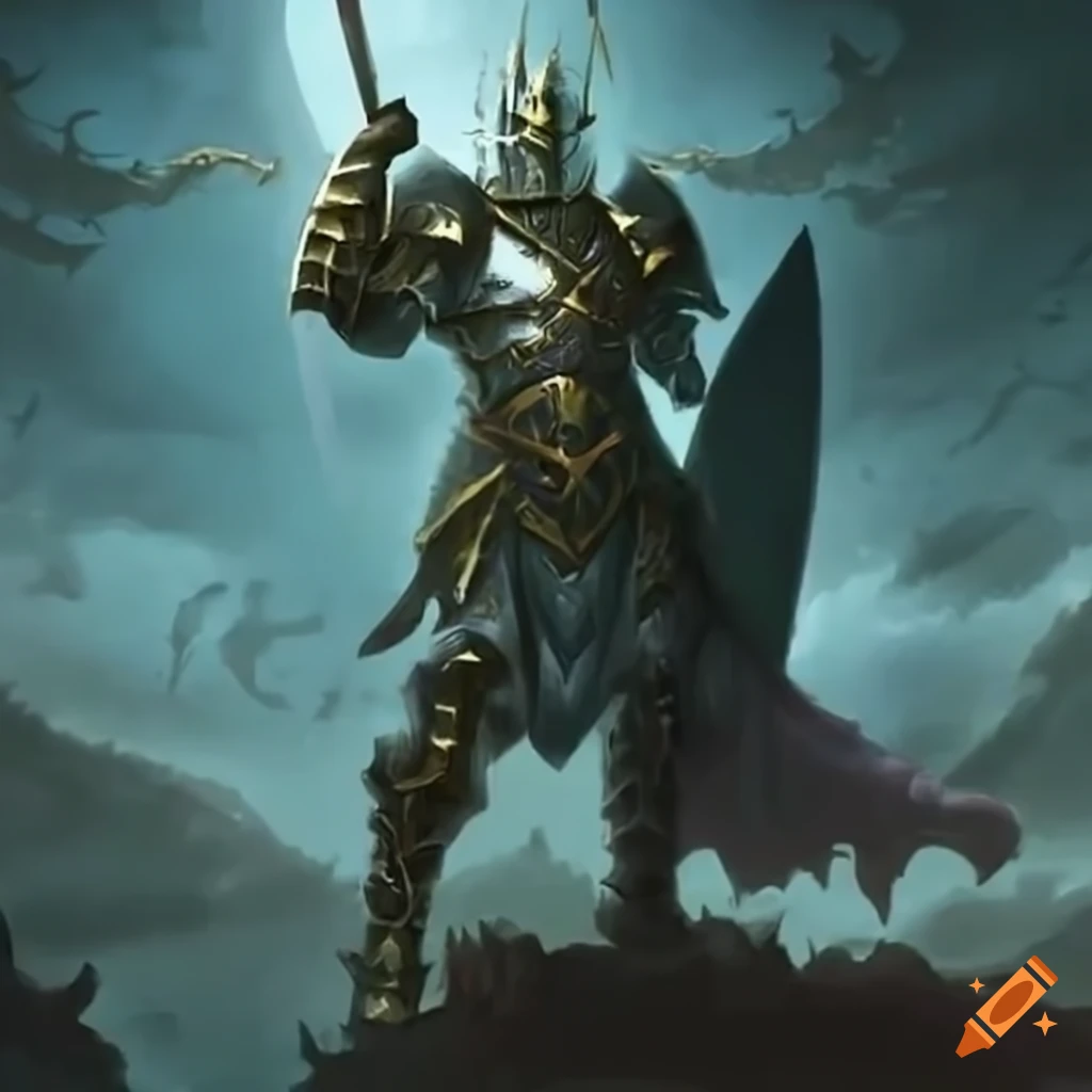 Ancient chaos god defeated in epic battle by a paladin on Craiyon