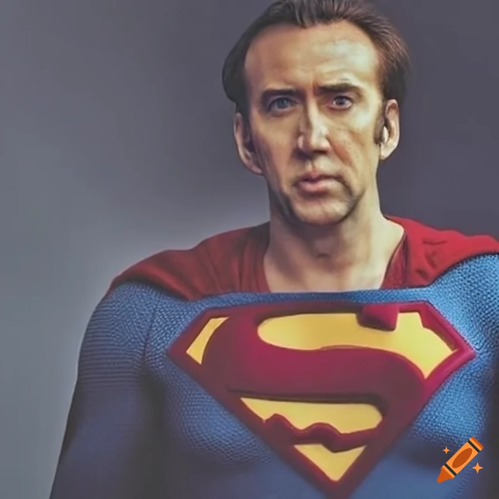 Nicolas cage portrayed as superman on Craiyon