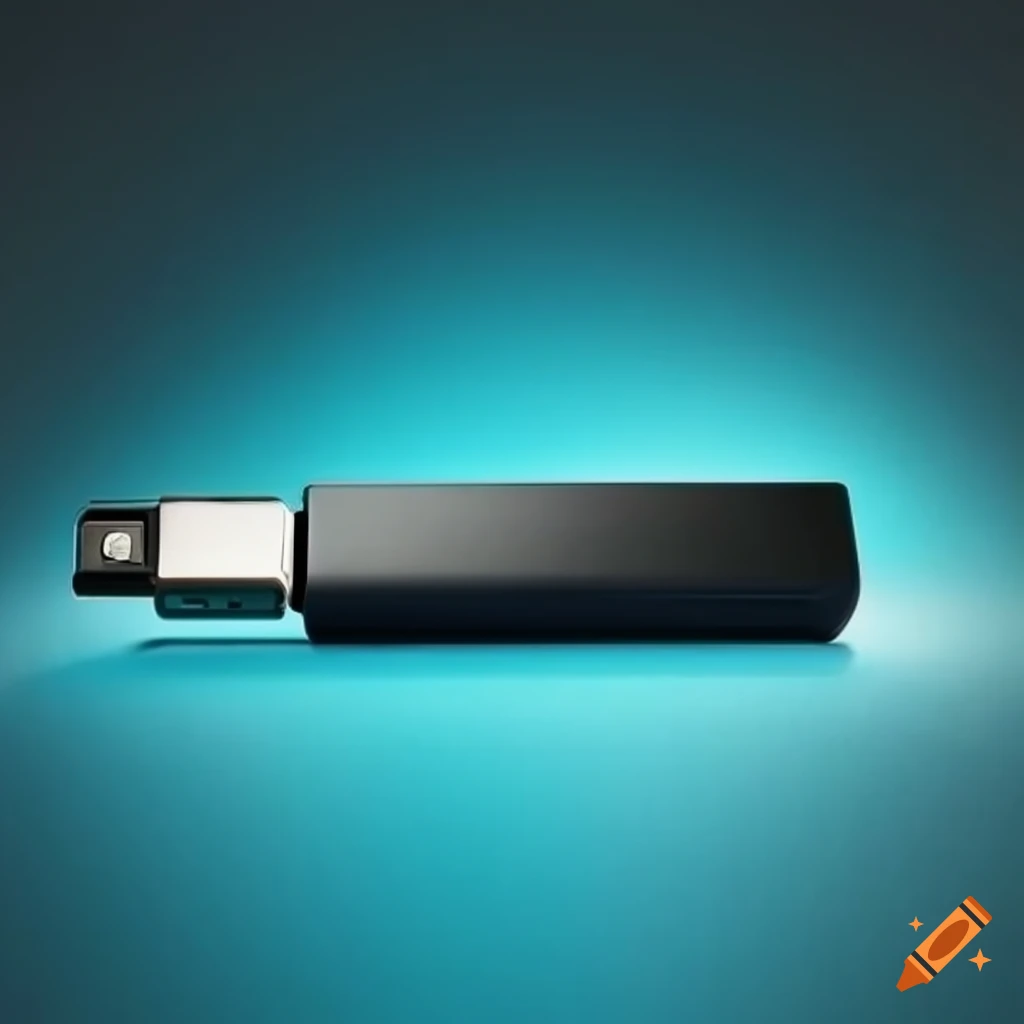 High tech usb drive with 'events' text on the sides on Craiyon