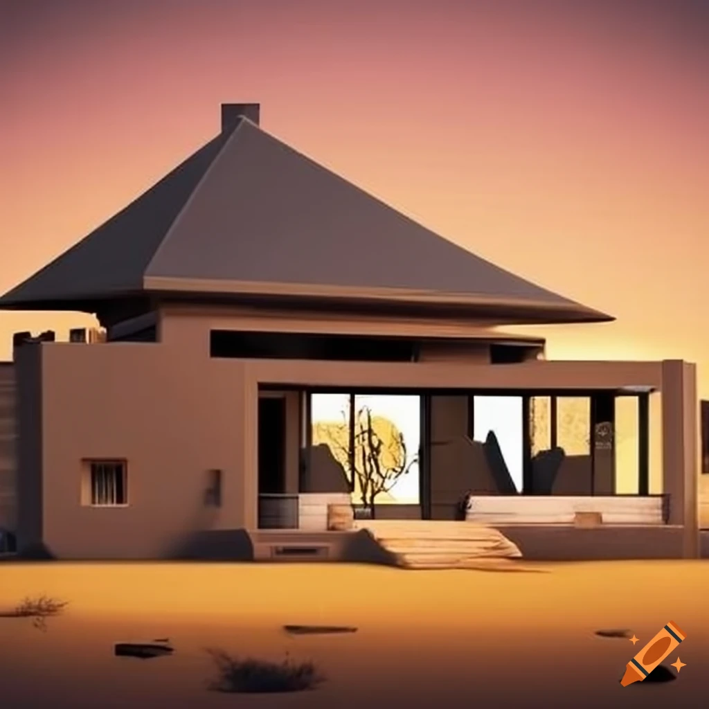 Modern african house on Craiyon