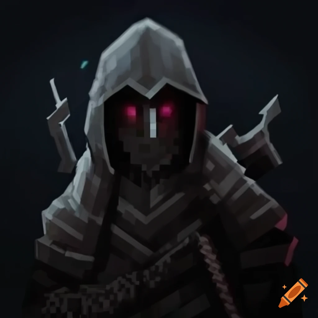 Dark rpg style photo reminiscent of minecraft on Craiyon