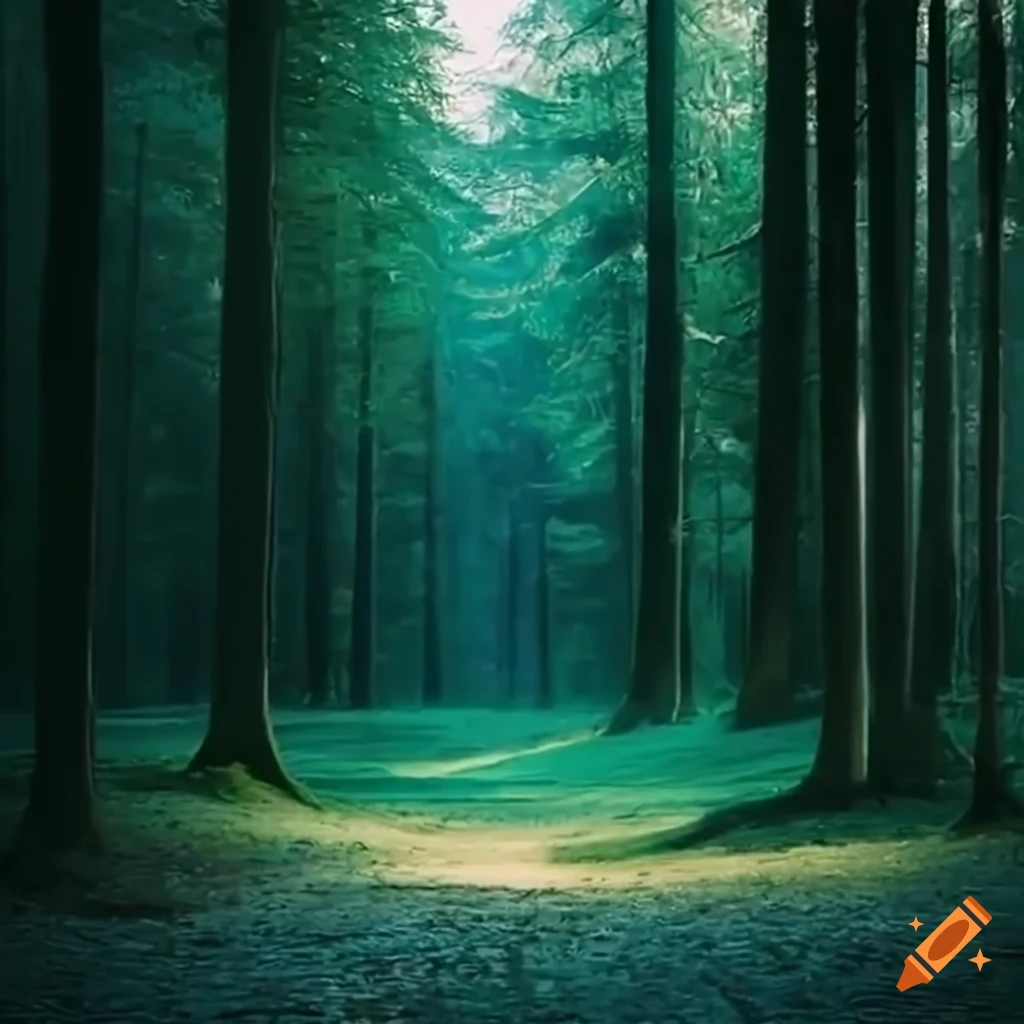 Forest backdrop for personalized image animation on Craiyon