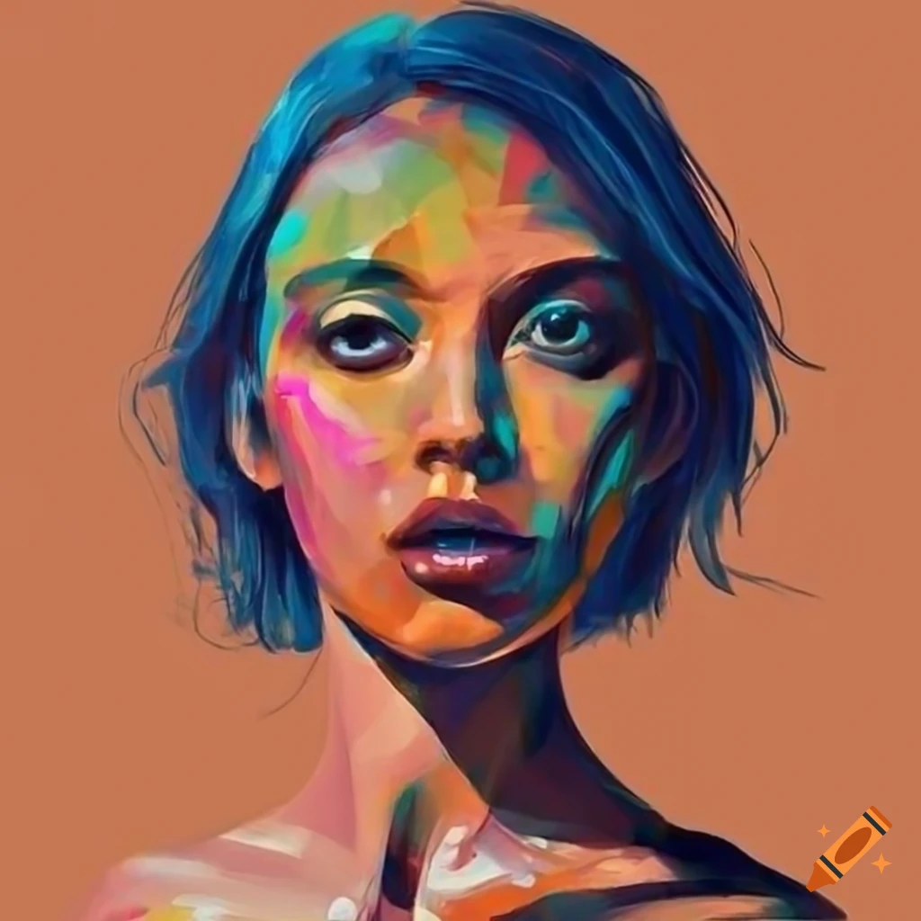 Abstract portrait on Craiyon