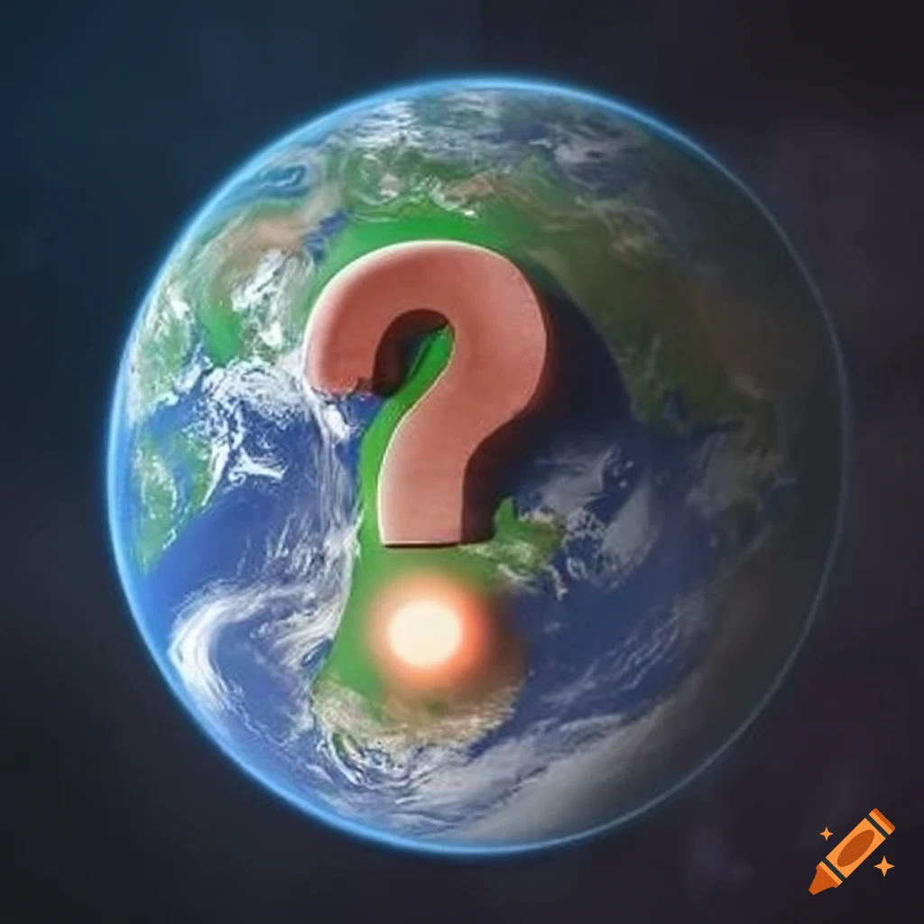 Planet earth with a question mark above it on Craiyon