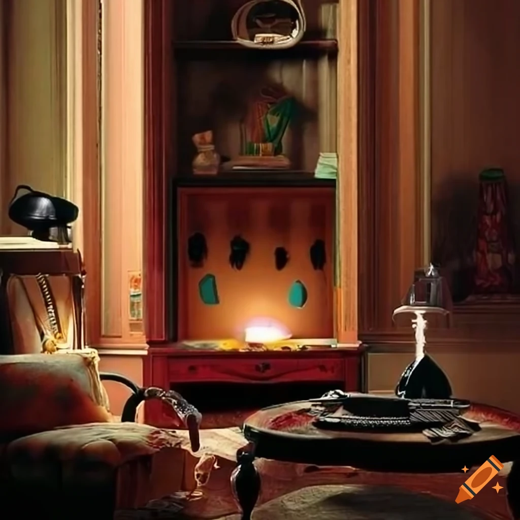 Room with basic furniture and missing entertainment amenities on Craiyon