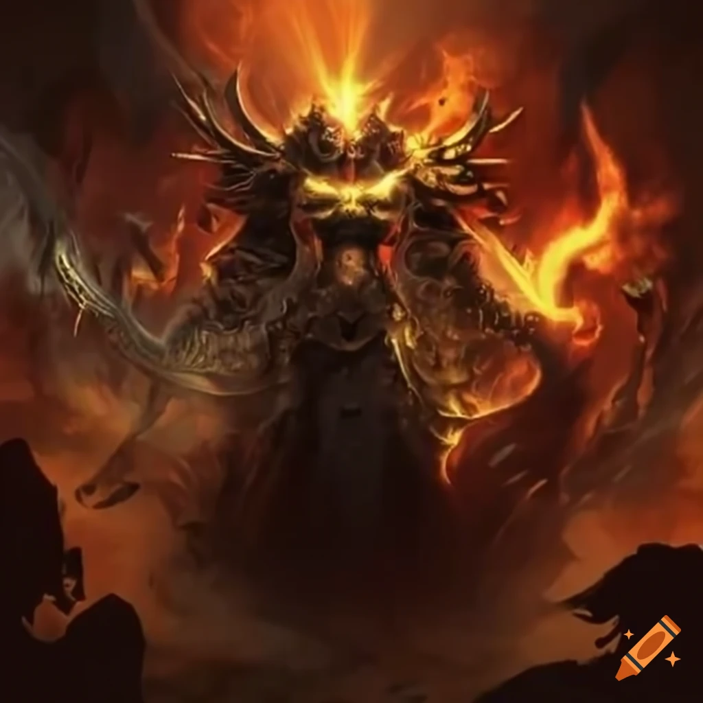 Ancient chaos god defeated in epic battle by a paladin on Craiyon