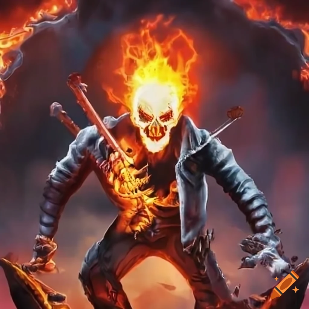 Ghost rider on Craiyon