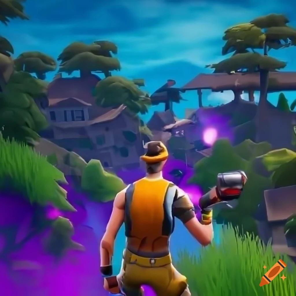 Colorful and dynamic fortnite gaming scene for youtube video thumbnail ...