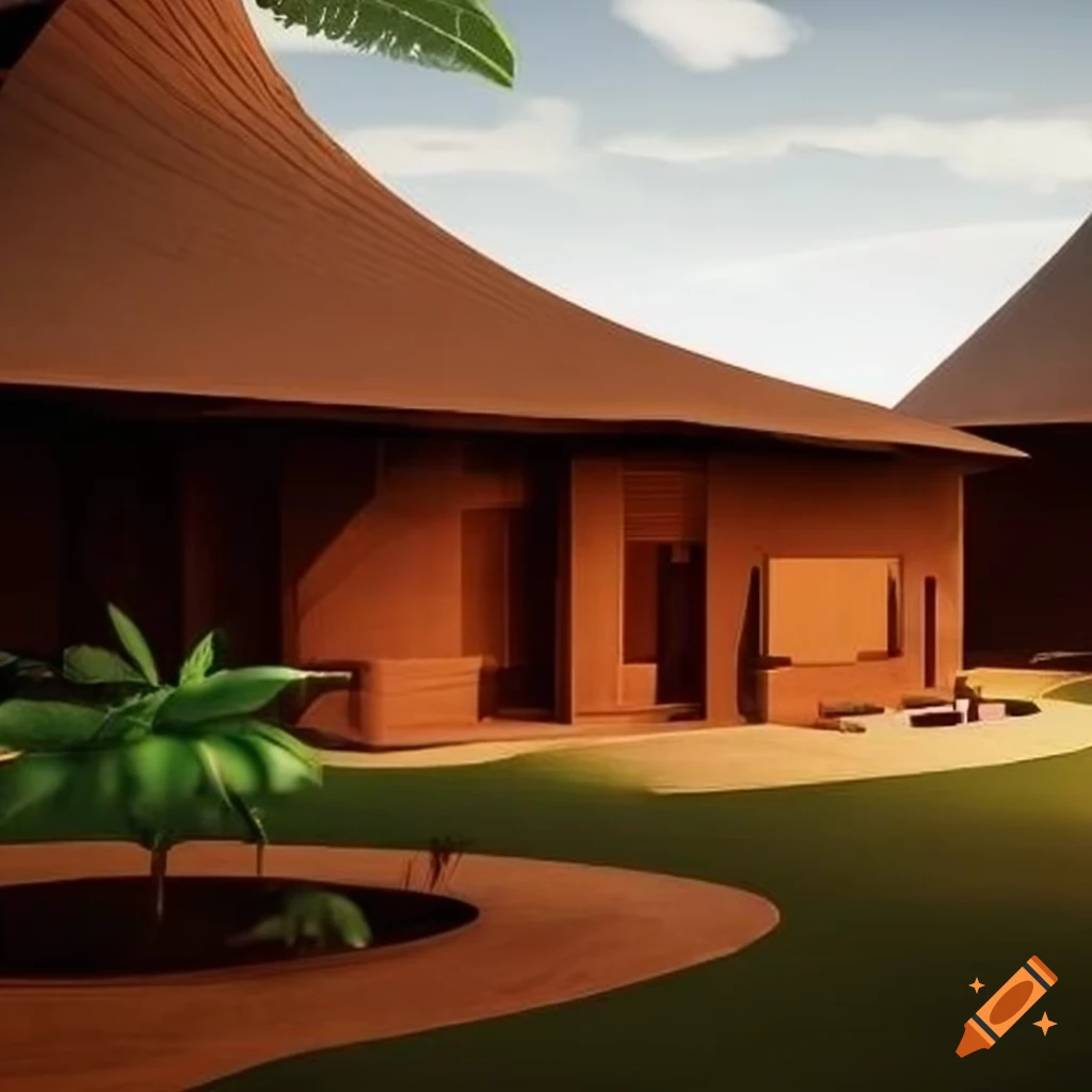 Modern african house on Craiyon