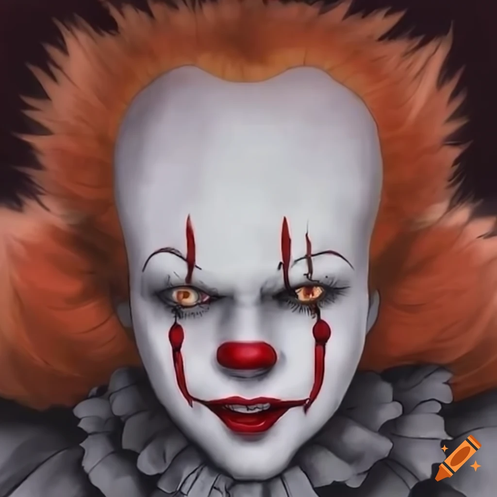 Female genderbent Pennywise the Clown from It on Craiyon