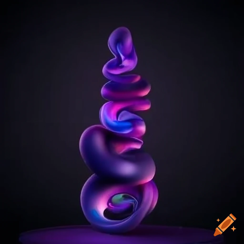 Stack of floating gems with vibrant colors in a misty environment on ...