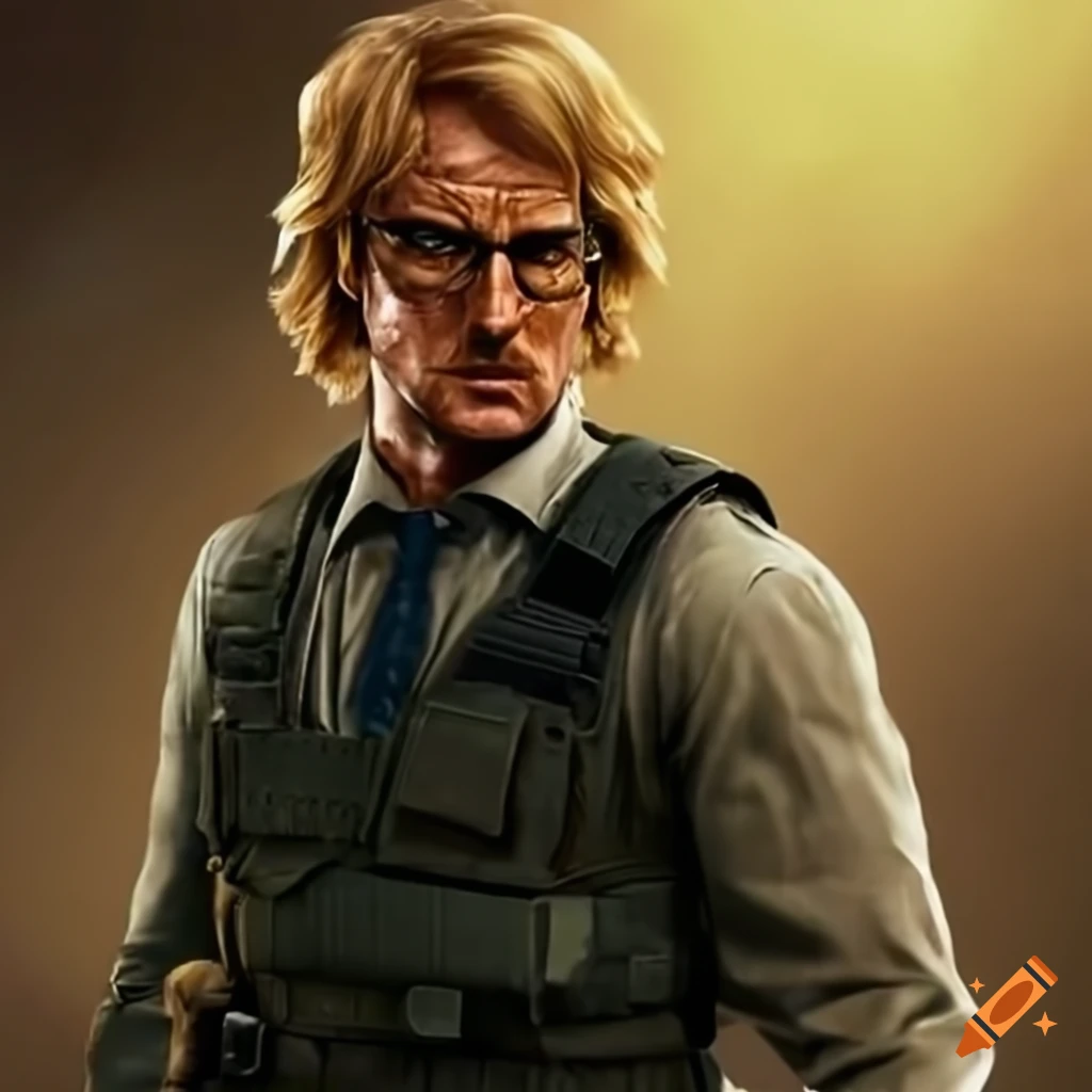 Owen wilson portraying colonel campbell from metal gear solid on Craiyon