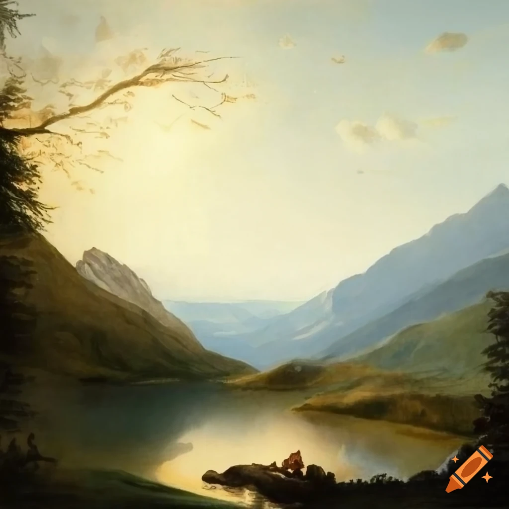 Kleiner ruhiger bergsee auf einer hochebene mit spiegelndem klarem ...