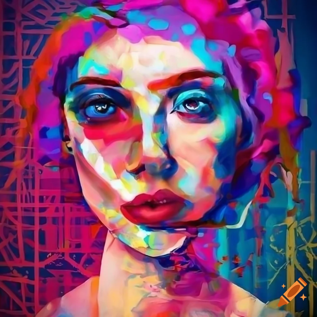 Abstract portrait on Craiyon