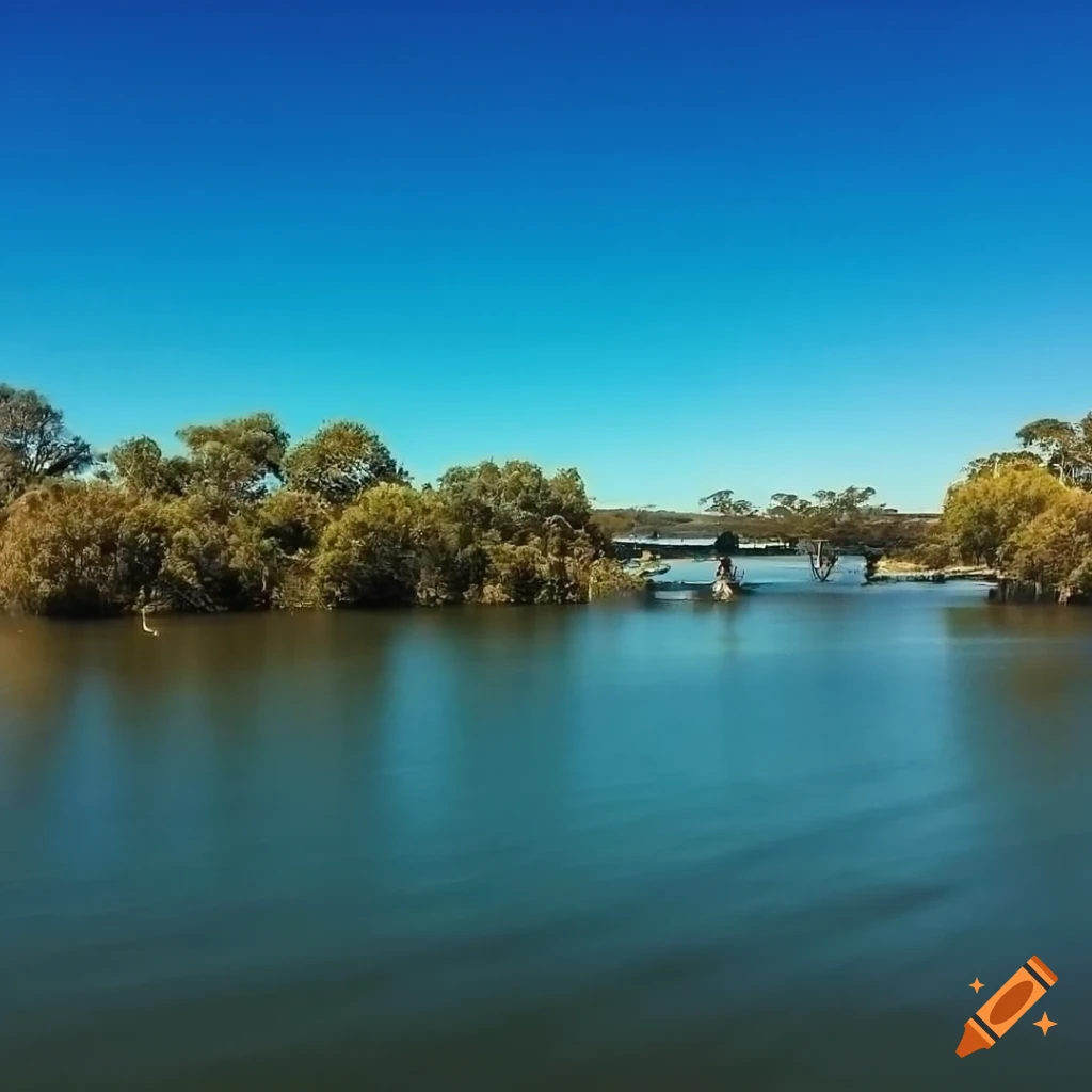 Canning river in australia during a serene holiday in april on Craiyon