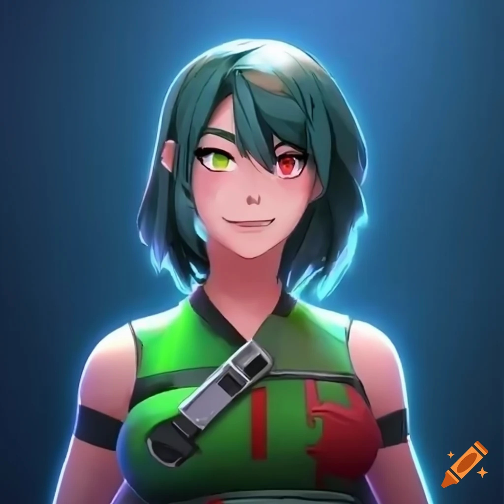 Waifu oc as a computer hacker ready for a heist on Craiyon