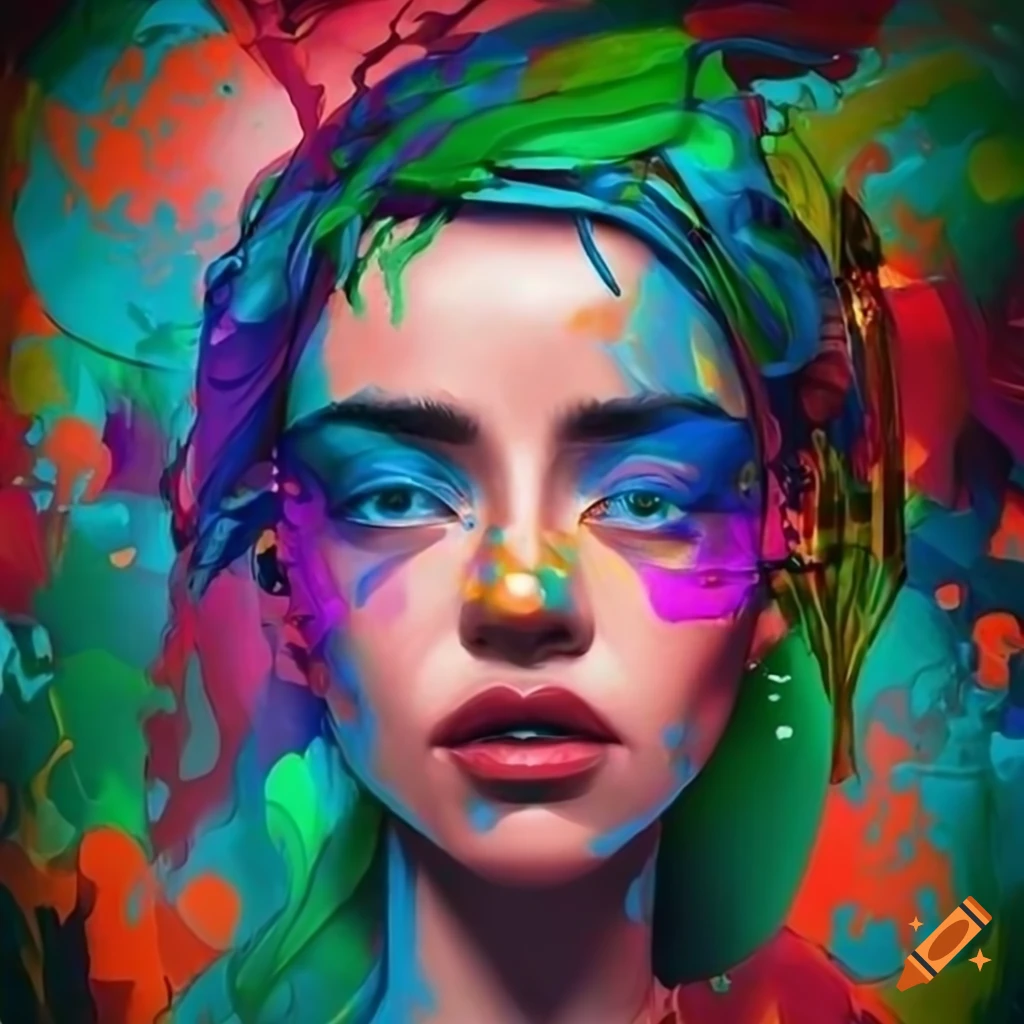 Abstract portrait on Craiyon