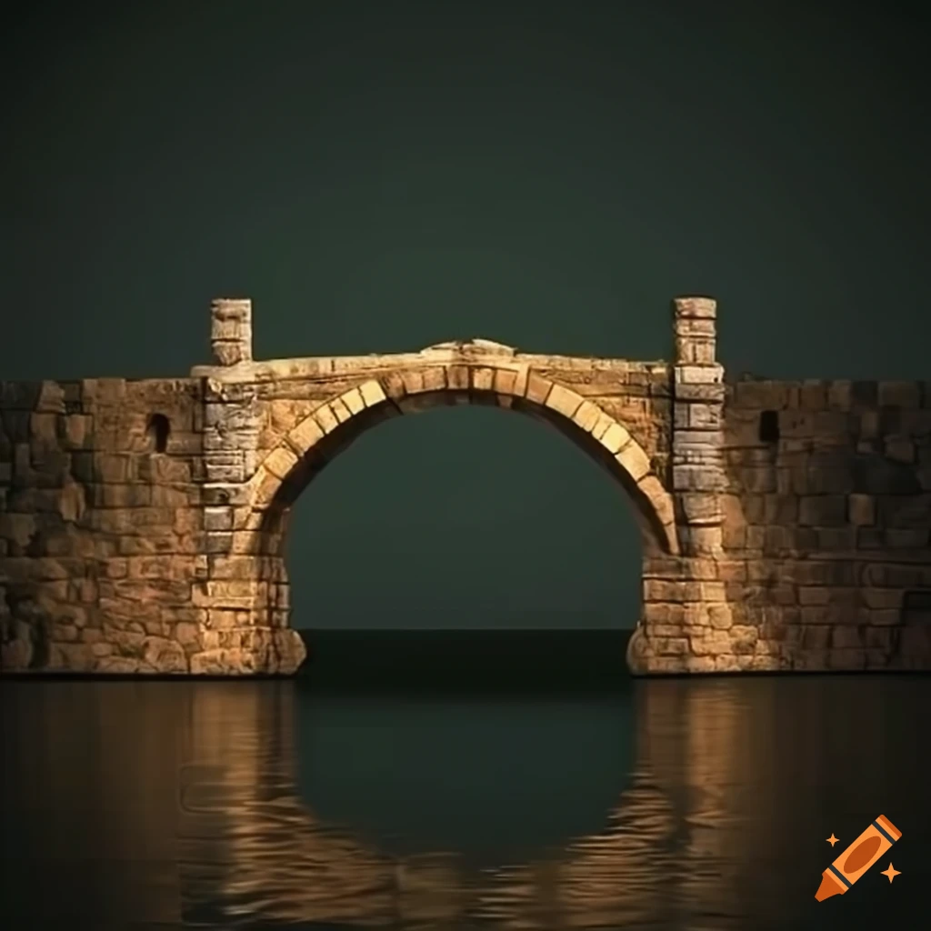 Medieval bridge on Craiyon