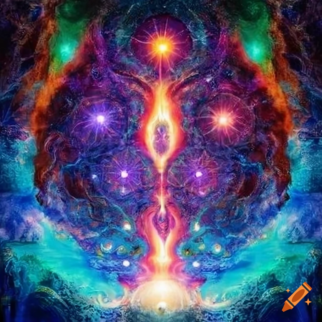 Celestial fire and steam columns in the heart's core with forbidden ...