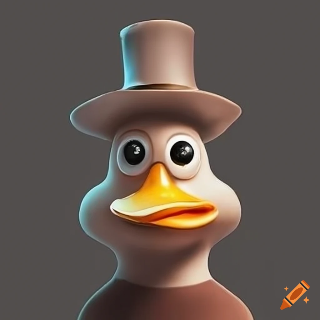 Person transformed into a duck in a profile picture on Craiyon