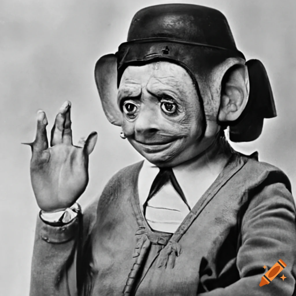 1930s everyman protagonist with a nien nunb twist on Craiyon