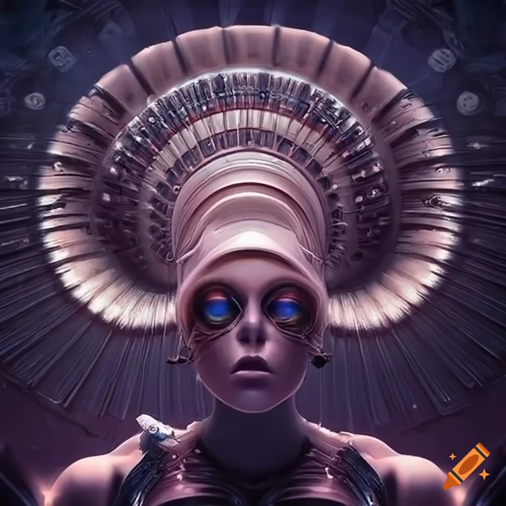 Retro-futuristic biomechanical music machine on Craiyon