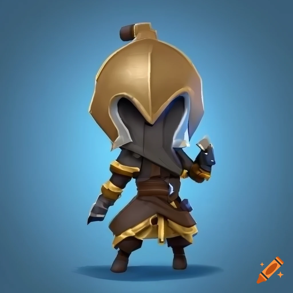 Male monk fighter character design in Albion Online style with a helmet ...