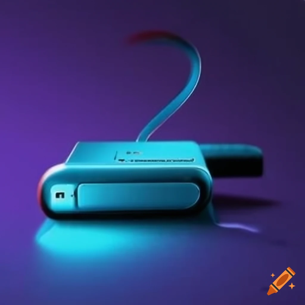 High tech USB drive with 'Events' text on the sides on Craiyon